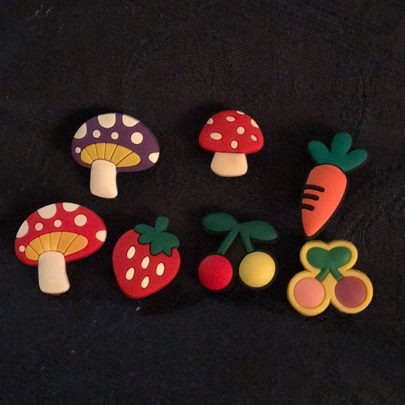 Accessories | Lot Of 7 Food Themed Croc Charm Jibbitz Strawberry | Poshmark